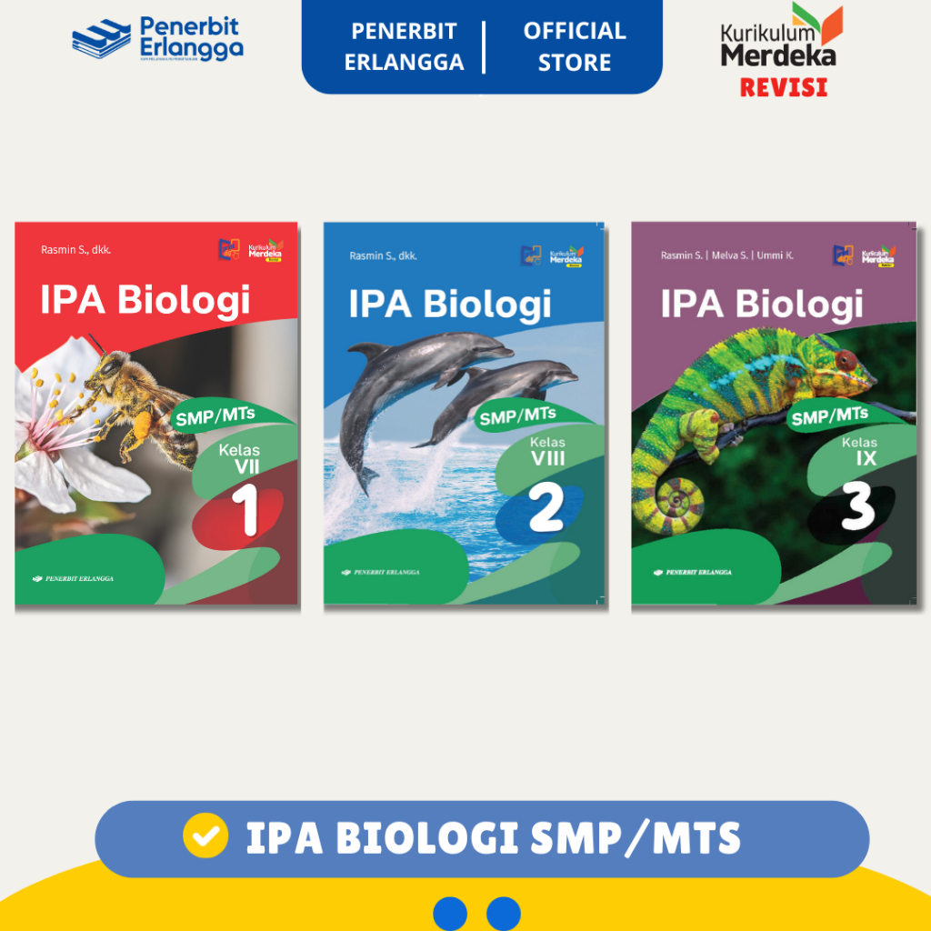 Jual [Erlangga Official] Ipa Biologi Revisi Smp/Mts Kelas 7 8 9 Full ...