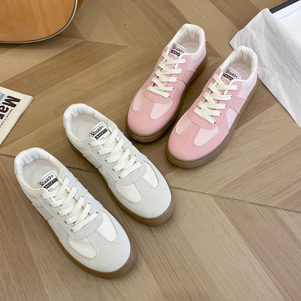 Jual 【COD】CoCoMoo-Wanita Sepatu Kasual Datar Retro Yang Stylish ...