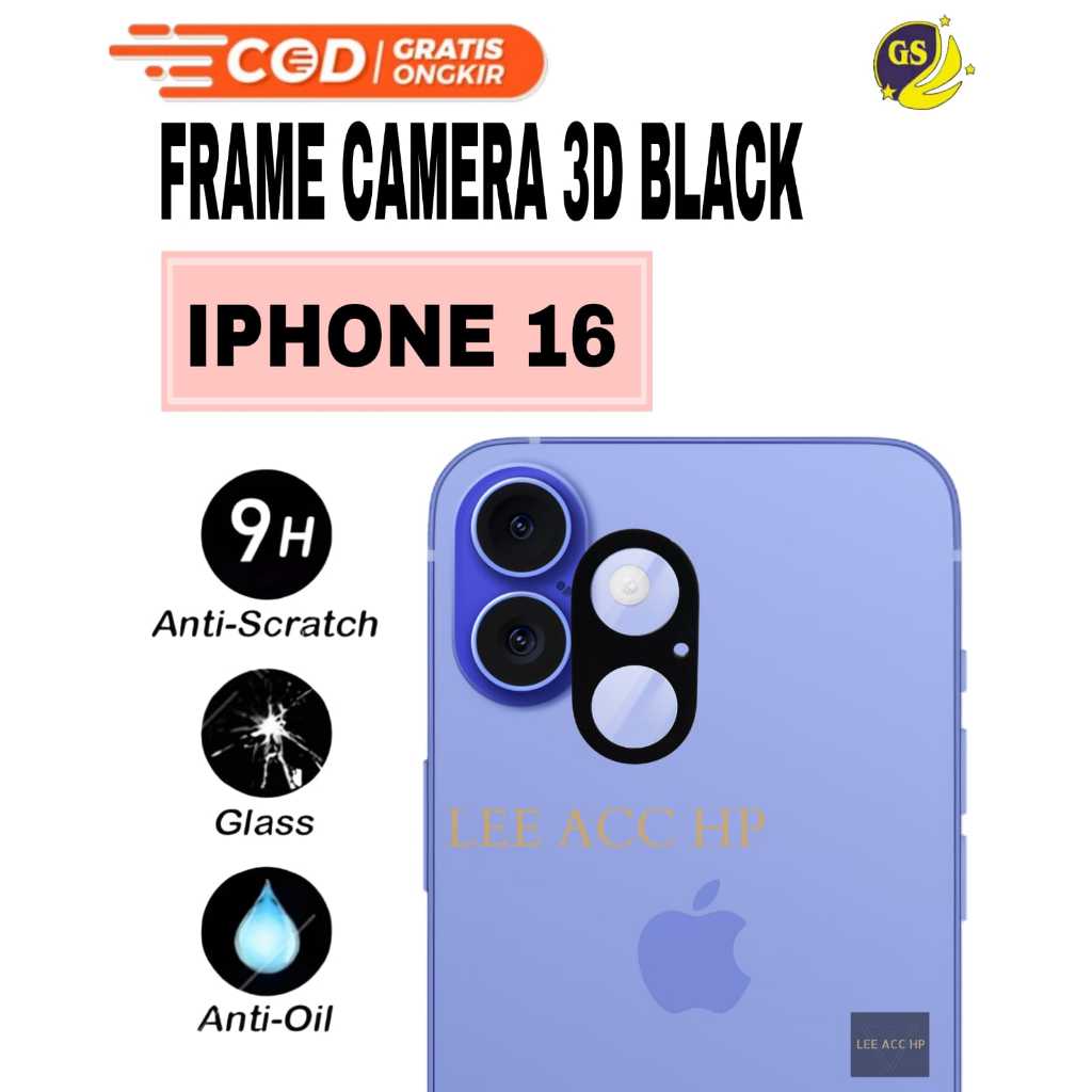 Jual FRAME CAMERA 3D BLACK IPHONE 14 / IP 14 + PLUS / IP 14 PROMAX / IP ...