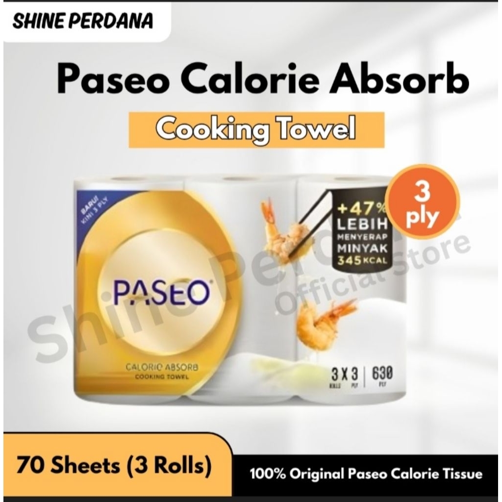 Jual Tisu Tissue Dapur | Kitchen Towel | PASEO Calorie Absorb | 3 Rolls ...