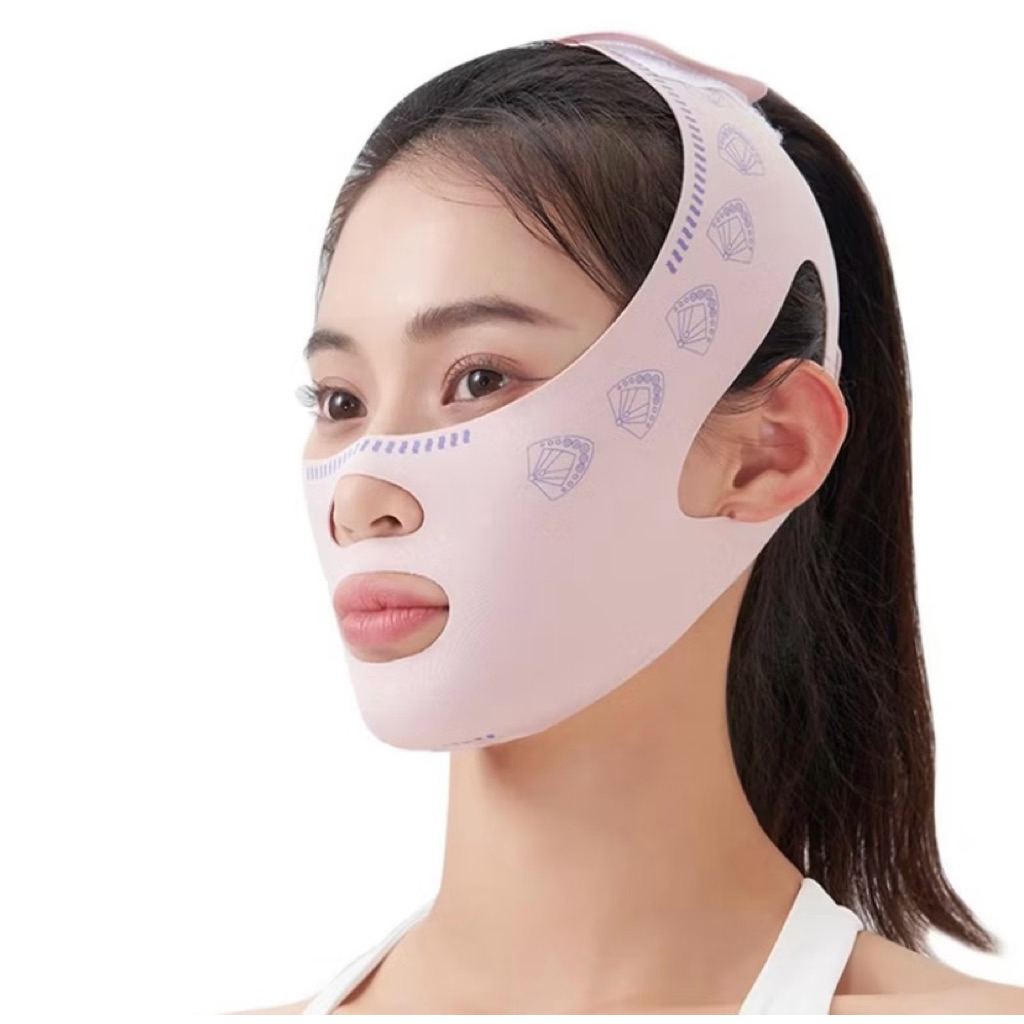 Jual V-Shape Night Lifting Masker Wajah Elastis Bernapas/Mengencangkan Dagu Ganda/Mengurangi ...