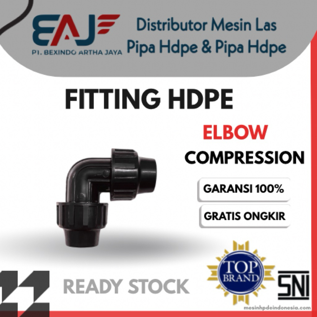 Jual Pipa Hdpe Ukuran 1 1 /4 Inch atau 40 mm | Elbow Compression ...