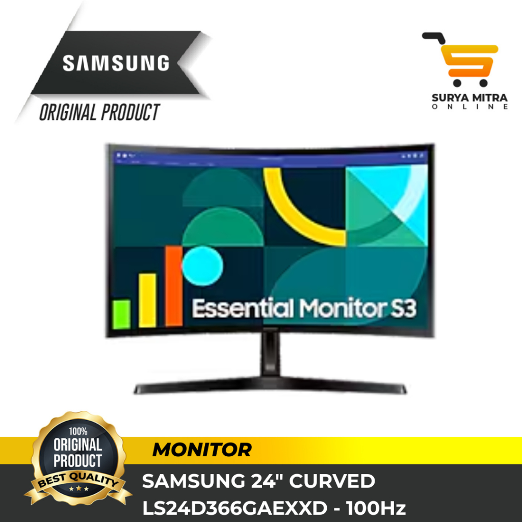Jual Monitor Samsung 24" S24D366 Curved Essential FHD VA S36C ...