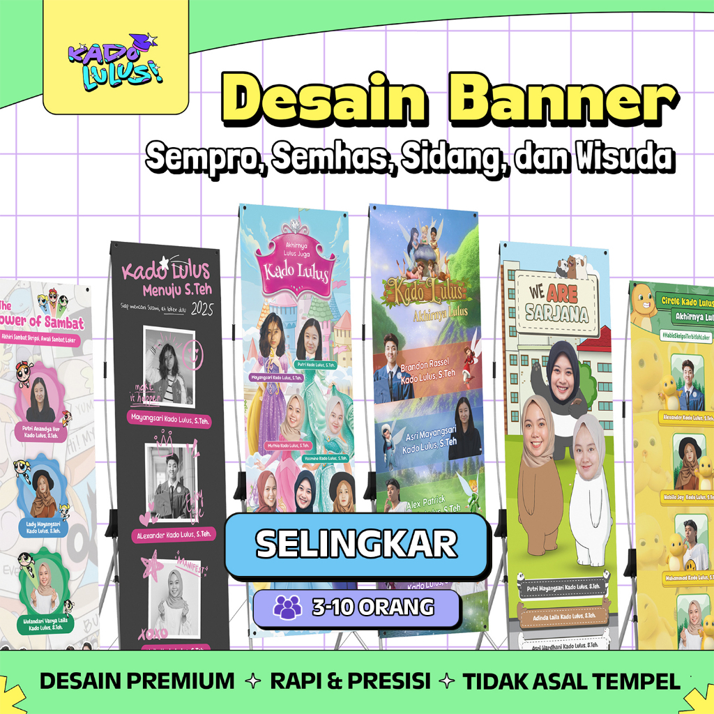 Jual KADO LULUS Banner Spanduk Sidang Skripsi Wisuda Sempro Semhas ...