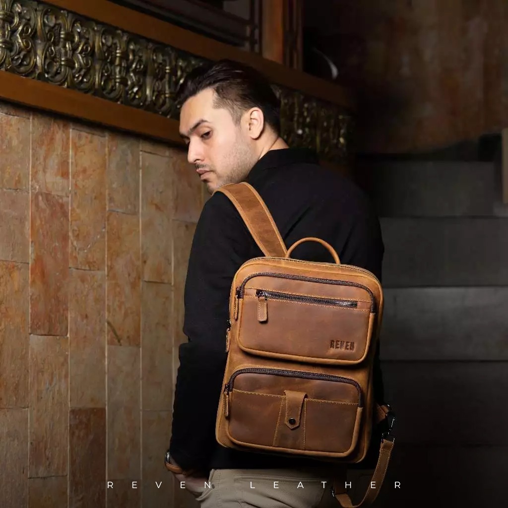 Jual Reven Leather Osiris Backpack - Tas Ransel Pria Kulit Sapi Asli Free Dompet STNK | Shopee ...