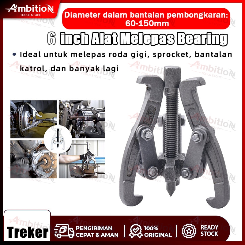 Jual Treker 3 Kaki 6 Inch - Gear Puller 3 Jaw Tracker / Treker Bearing ...