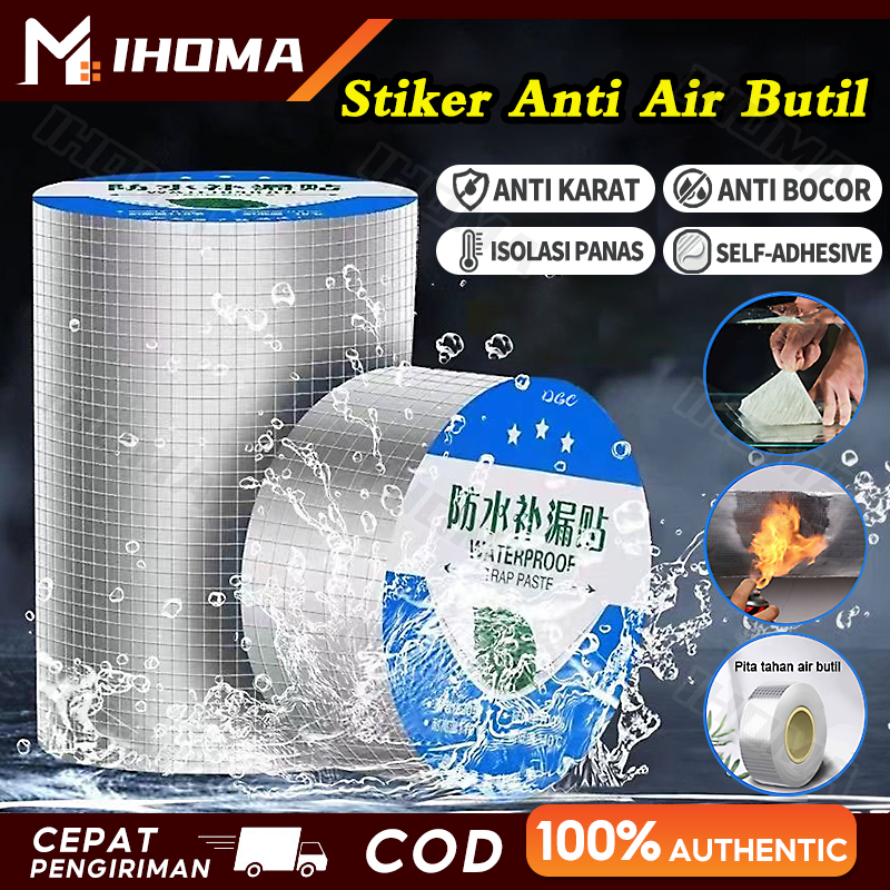 Jual LAKBAN Anti Bocor 5cm/10cm/20cm*5m/10m Aluminium Foil Butyl Super ...