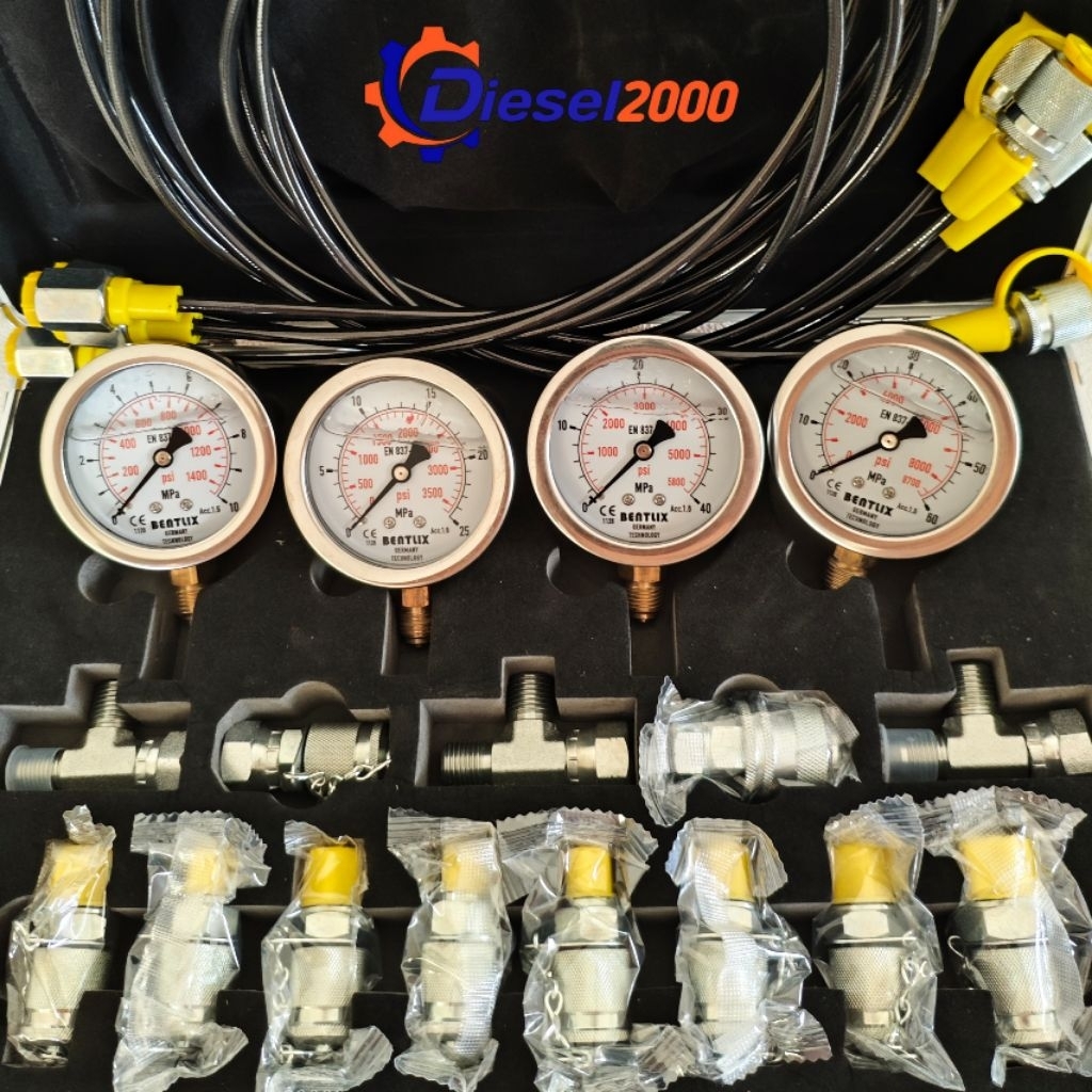 Jual TEST KIT GAUGE PRESSURE HYDRAULIC HIDROLIK ALAT BERAT EXCAVATOR ...