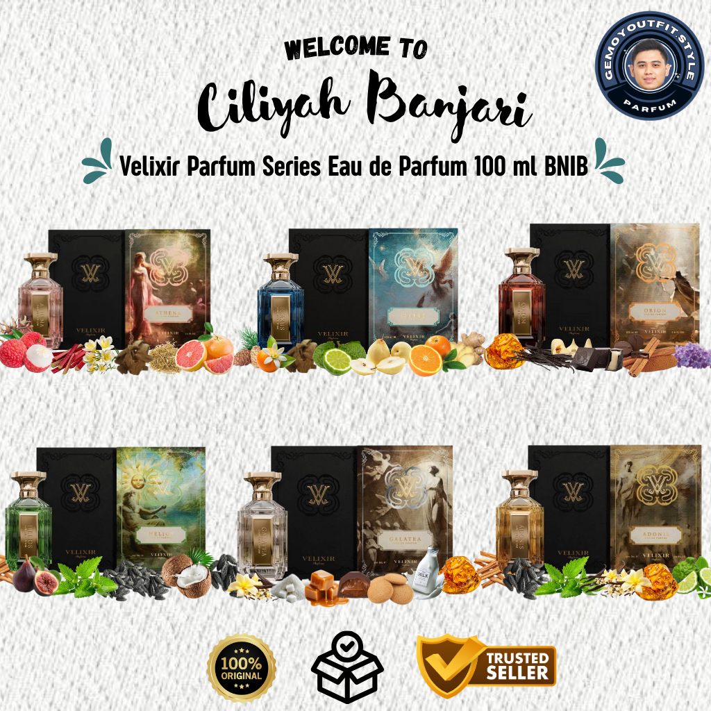 Jual Velixir Parfum Icarus Athena Narcisus Apollo Orion Galatea Helios ...