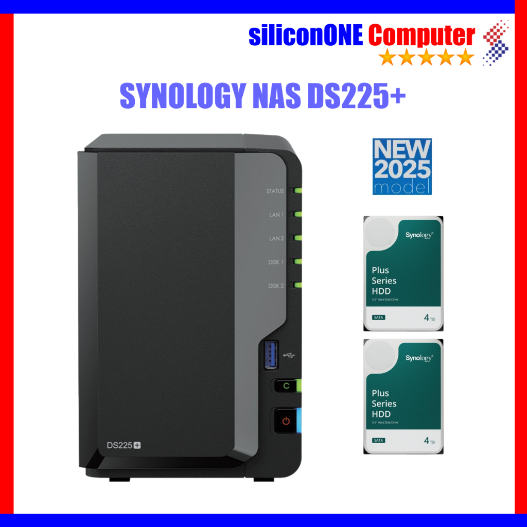 Jual Synology DS225+ 2-Bay NAS Server Storage DiskStation 0TB 4TB 8TB ...