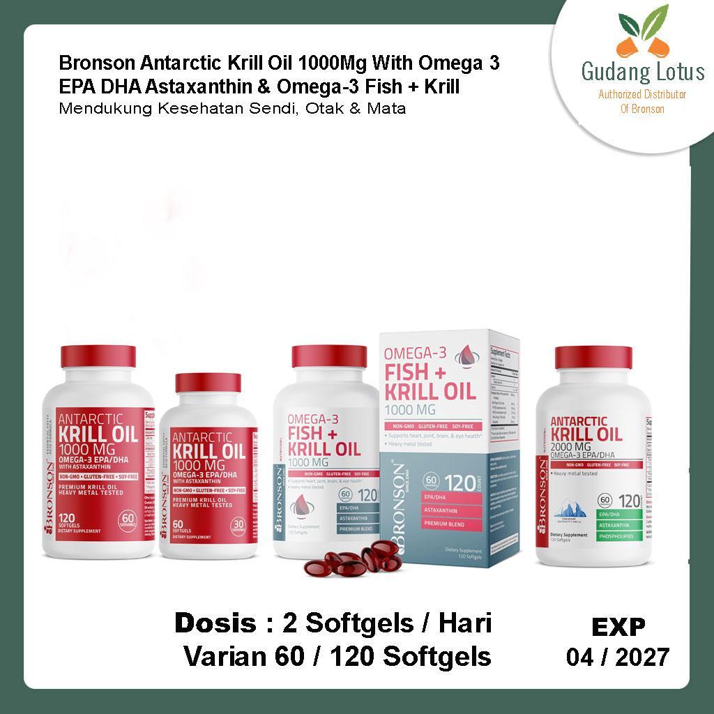 Jual Bronson Antarctic Krill Oil 1000Mg With Omega 3 EPA DHA ...
