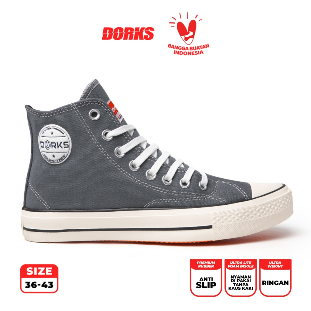 Jual Dorks - Back To School High Gray Sepatu Sneakers Casual Pria ...