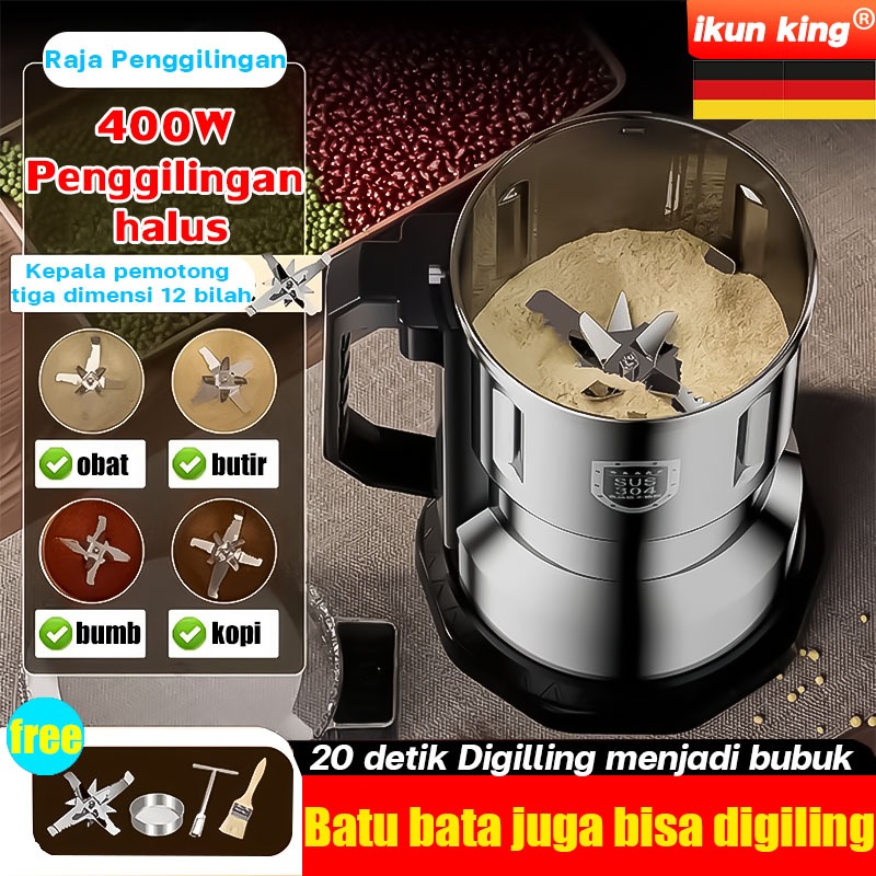 Jual 【10 detik Digiling menjadi bubuk] Penggiling kopi Penggiling bumbu ...