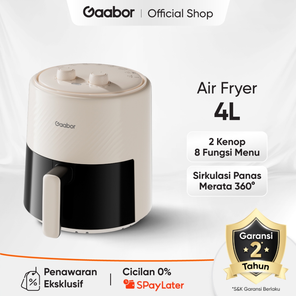 Jual Gaabor Air Fryer 4 Liter Penggorengan Tanpa Minyak Low Watt ...