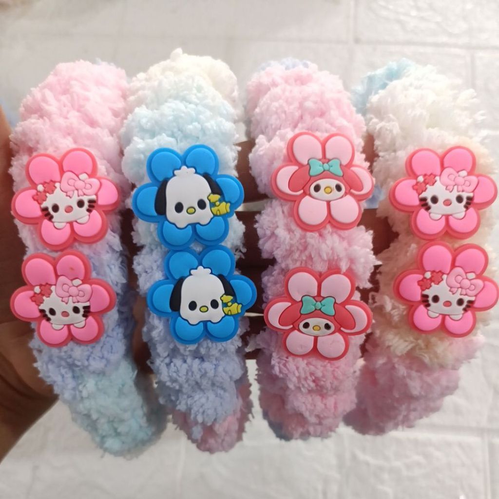 Jual Bando/ bando anak dan remaja bahan wol corak warna cantik lebar 2 ...