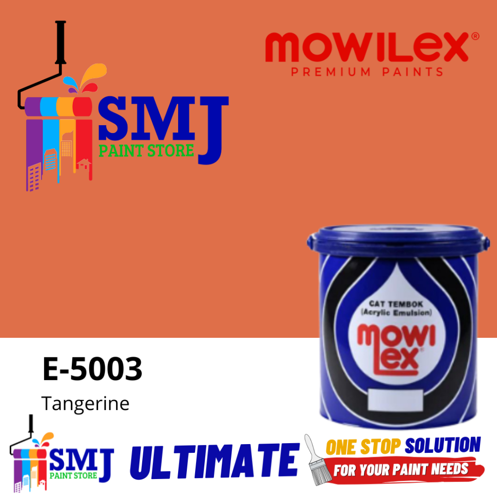 Jual Cat Tembok Interior MOWILEX EMULSION Tinting Warna Tangerine E5003 ...