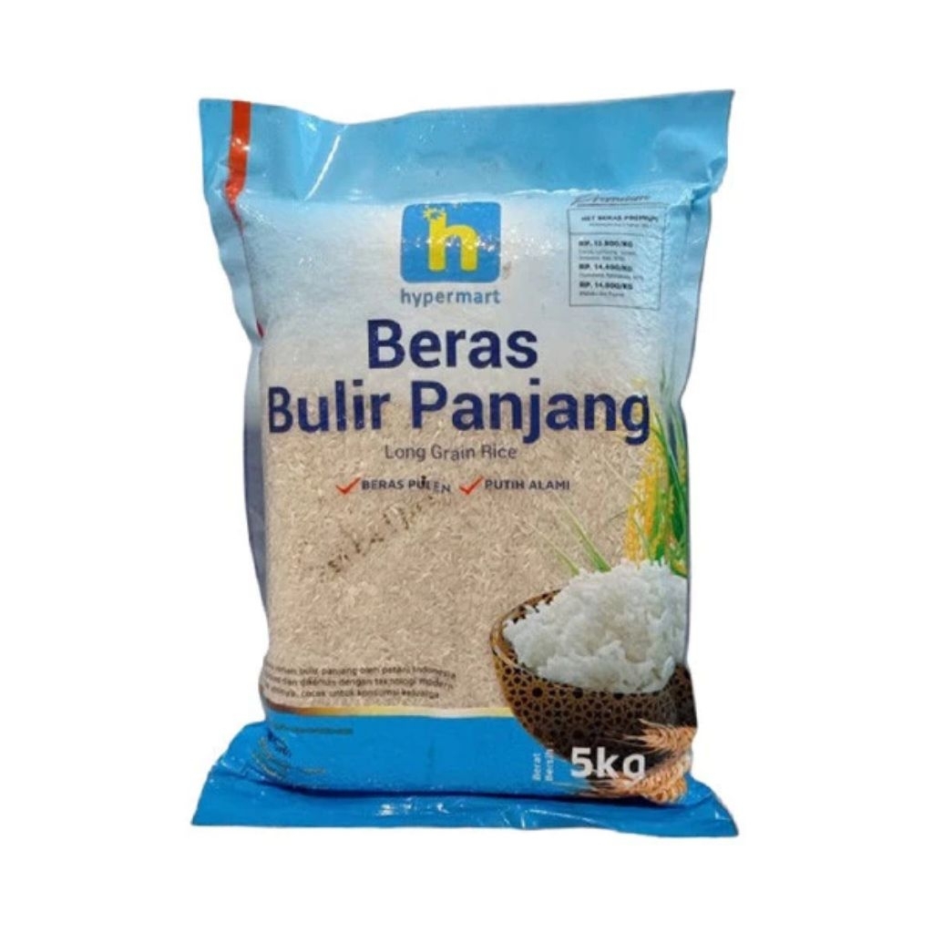 Jual 5kg Beras Kemasan Premium Bulir Panjang Long Grain Rice | Shopee ...