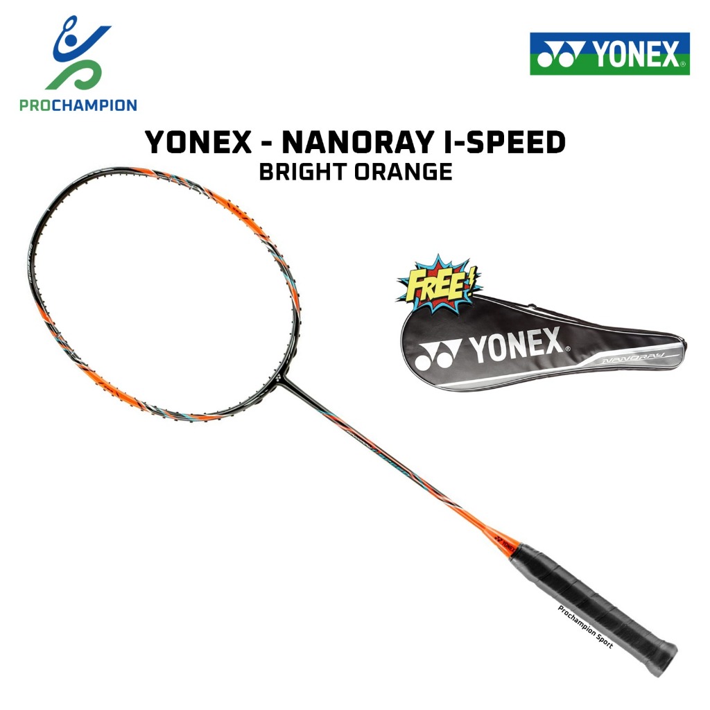 Jual Raket Badminton Yonex Nanoray I Speed Bright Orange | Shopee Indonesia