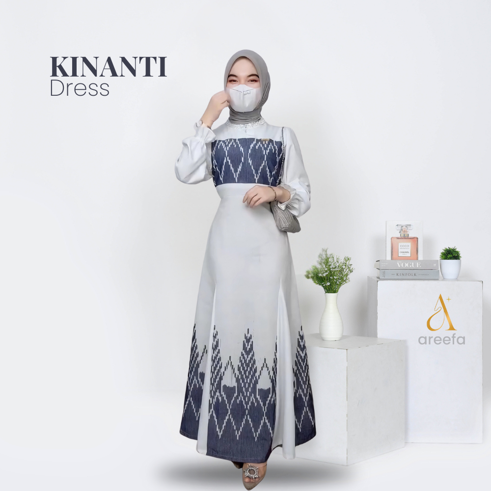Jual Areefa - KINANTI Gamis Dress Etnik Tenun Premium Remaja Wanita ...