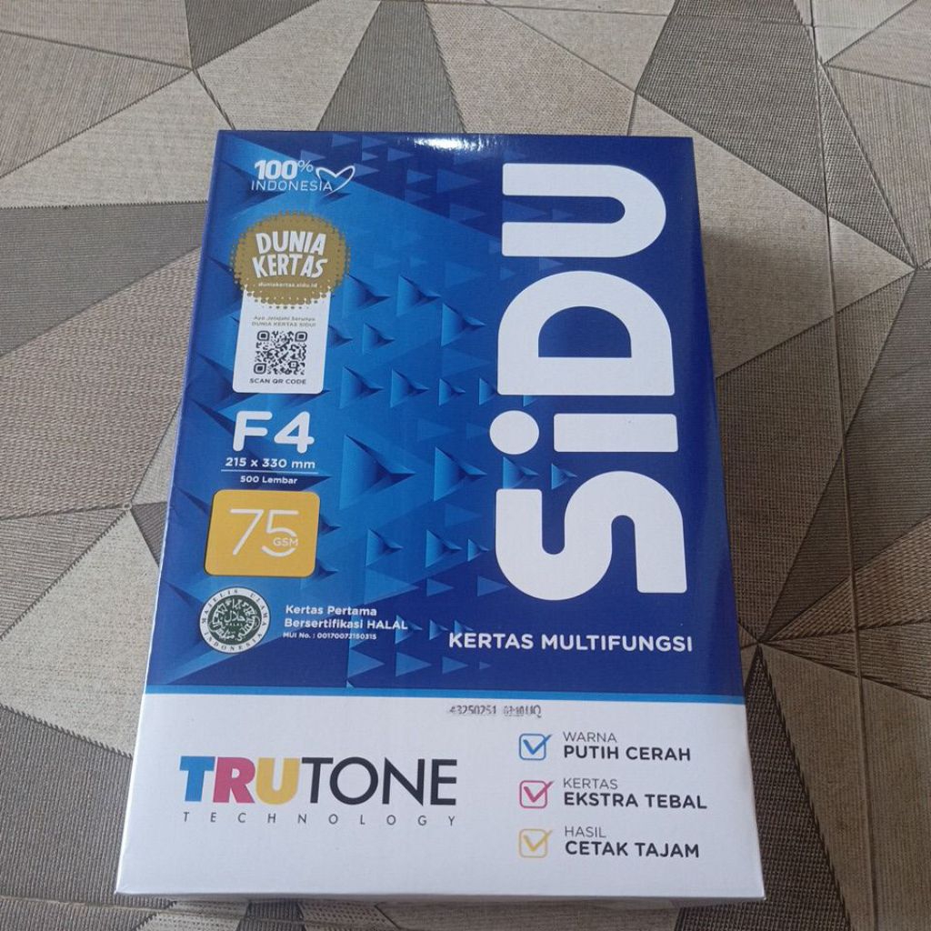 Jual Kertas HVS F4 75 GSM merek SIDU | Shopee Indonesia