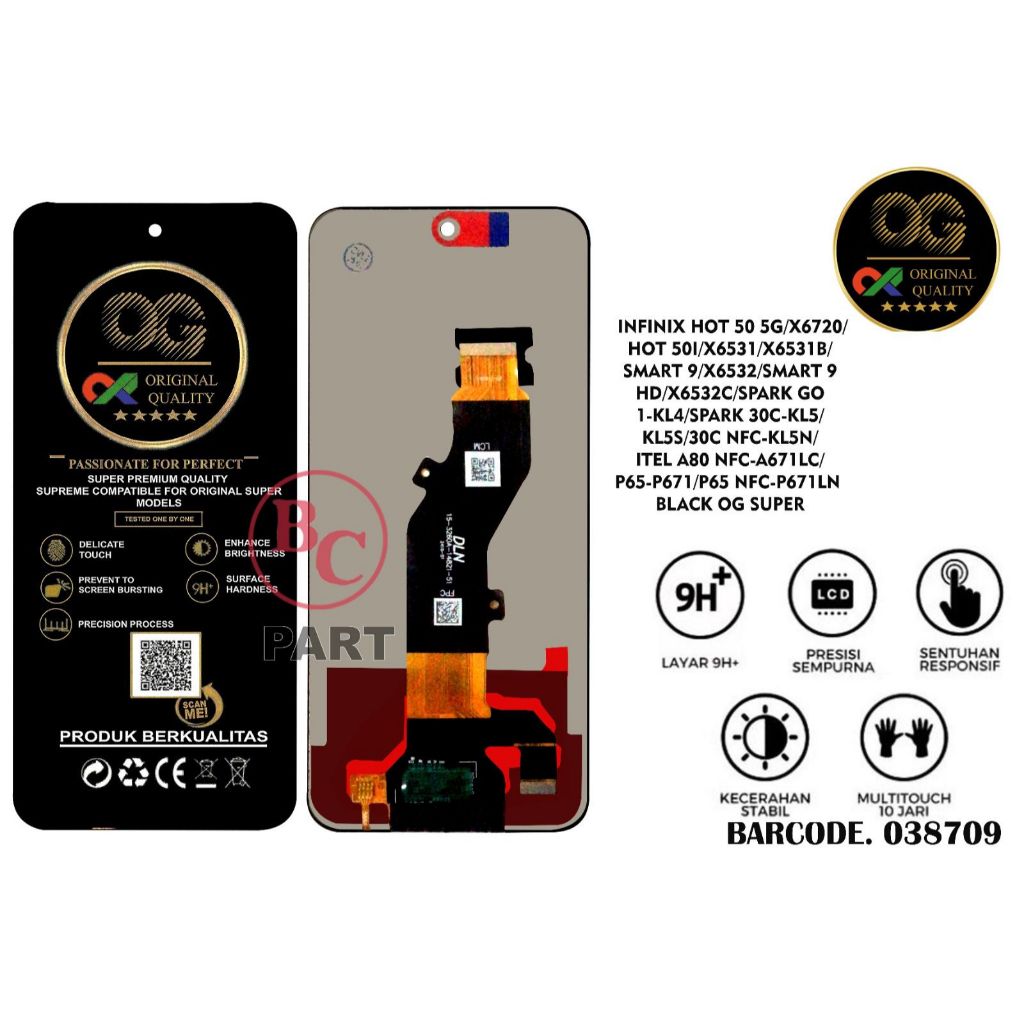 Jual LCD TOUCHSCREEN INFINIX HOT 50 5G / HOT 50i / SMART 9 / SMART 9 HD ...