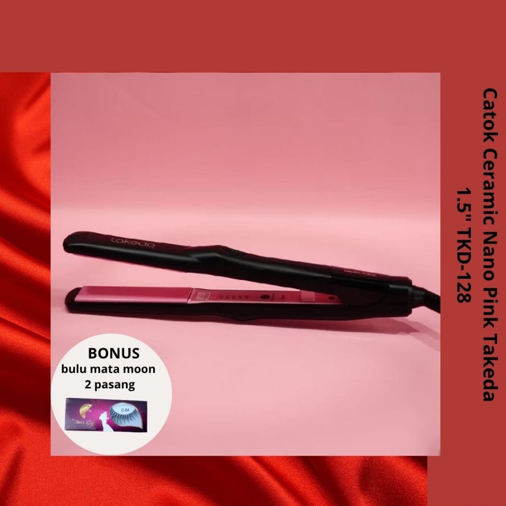 Jual Catok Ceramic Nano Pink Takeda 1.5" TKD-128 - Catokan Rambut ...