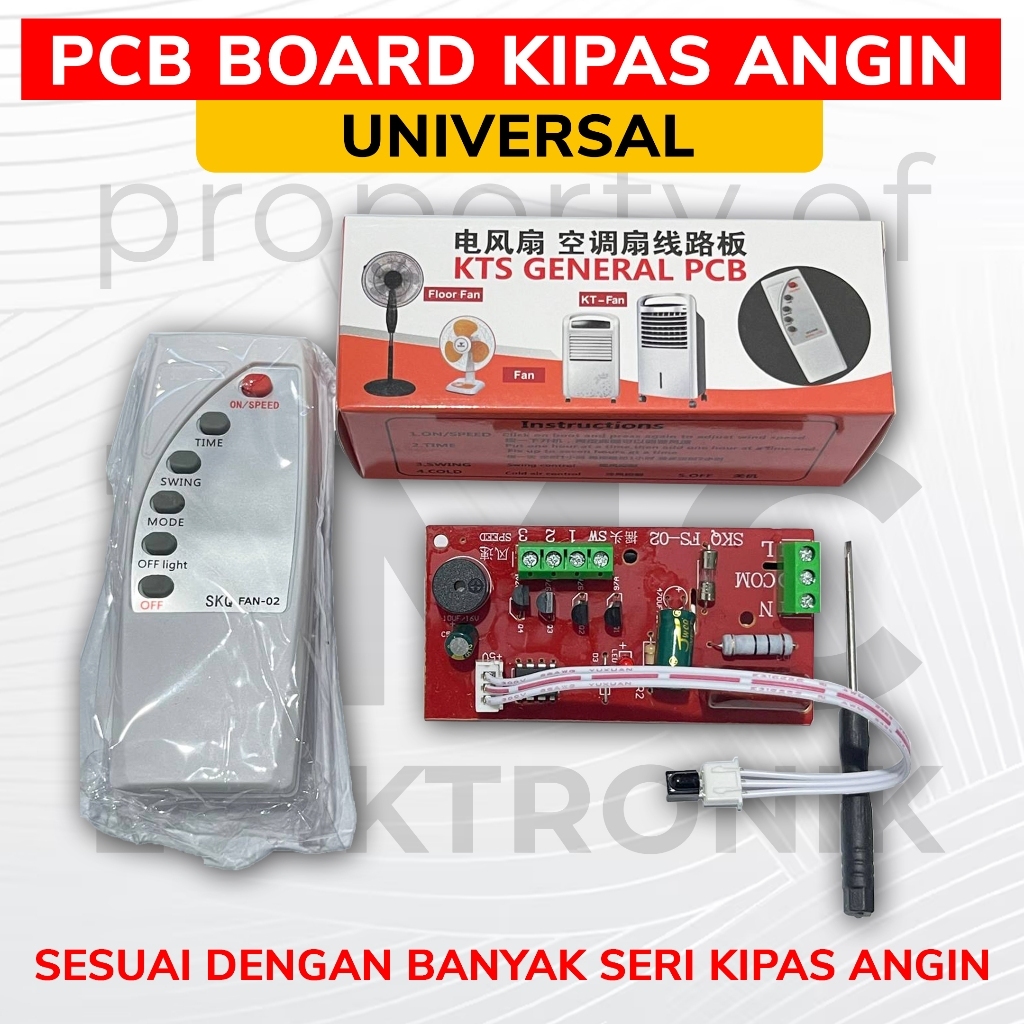 Jual Modul + Remot Universal Kipas Angin Modul Pcb Kipas Angin MASPION ...