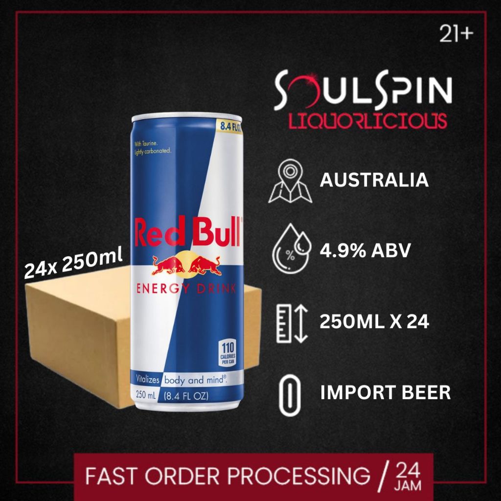 Jual Red Bull Energy Drink [ Dus isi 24 Kaleng ] Austria | Shopee Indonesia