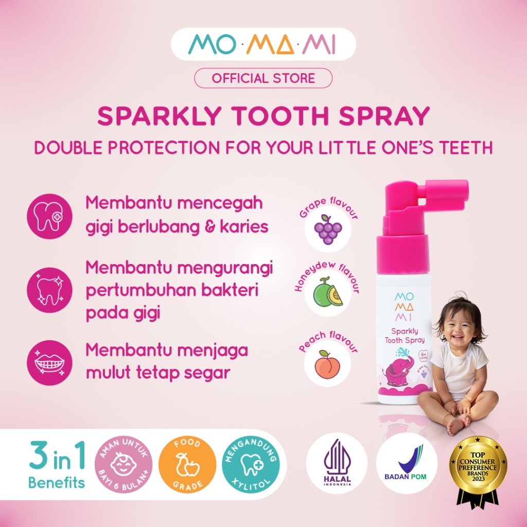 Jual Momami Sparkly Tooth Spray 20ml - Semprotan Perawatan Gigi Anak ...