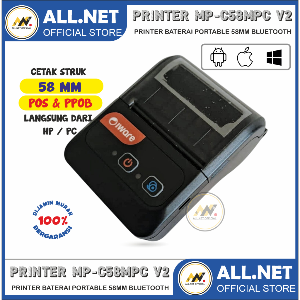 Jual Printer Thermal Mobile Bluetooth RPP02N New Printer Kasir Portable ...