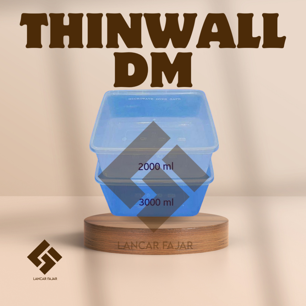 Jual [ 25 pcs] THINWALL DM SQ 1000 ml / 1500 ml / 2000 ml / 2400 ml ...