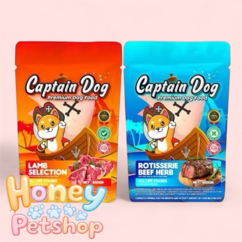 Jual CAPTAIN DOG DRY FOOD MAKANAN ANJING KERING 800g | Shopee Indonesia