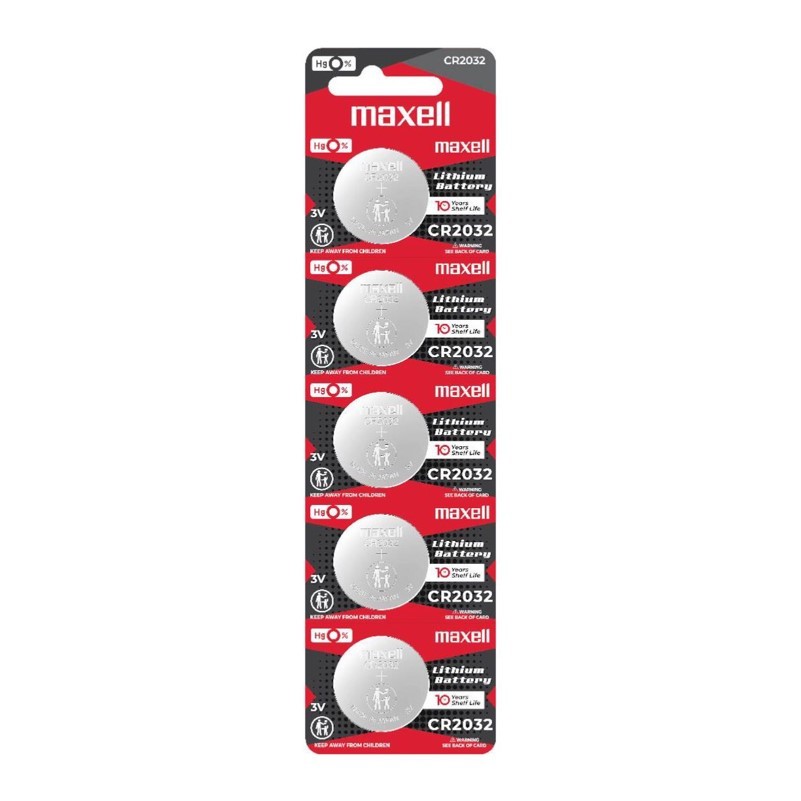 Jual Maxell CR2032 Maxell 3V Lithium Original Maxell Battery Isi 5pcs ...
