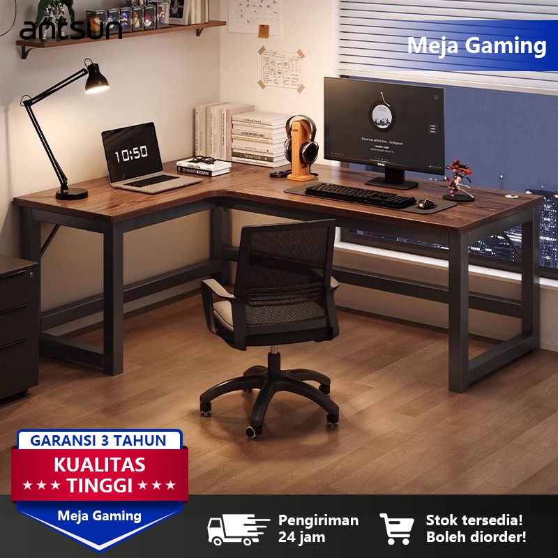 Jual antsun-Meja Kerja L Meja Kantor Serbaguna L shaped Meja Komputer ...