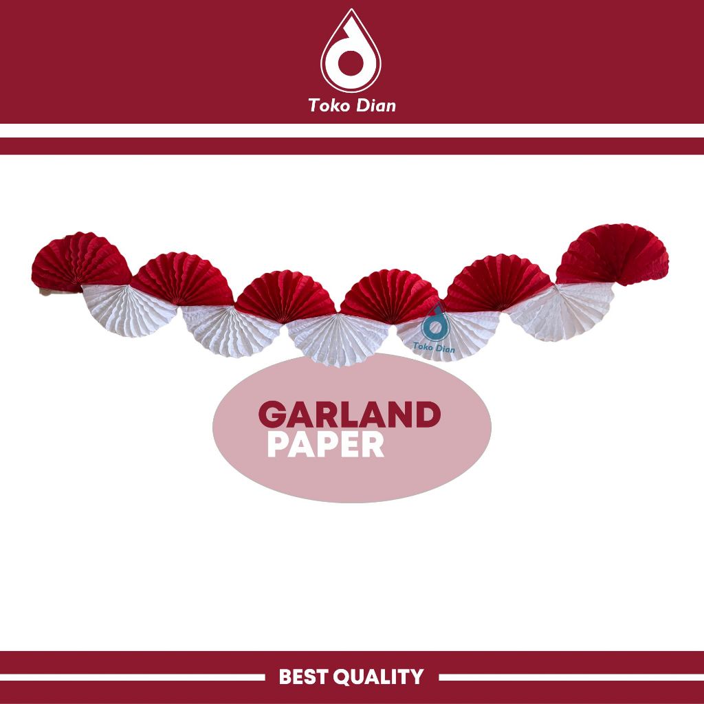 Jual Garland Merah Putih Bahan Paper / Pernak Pernik Agustus | Shopee ...