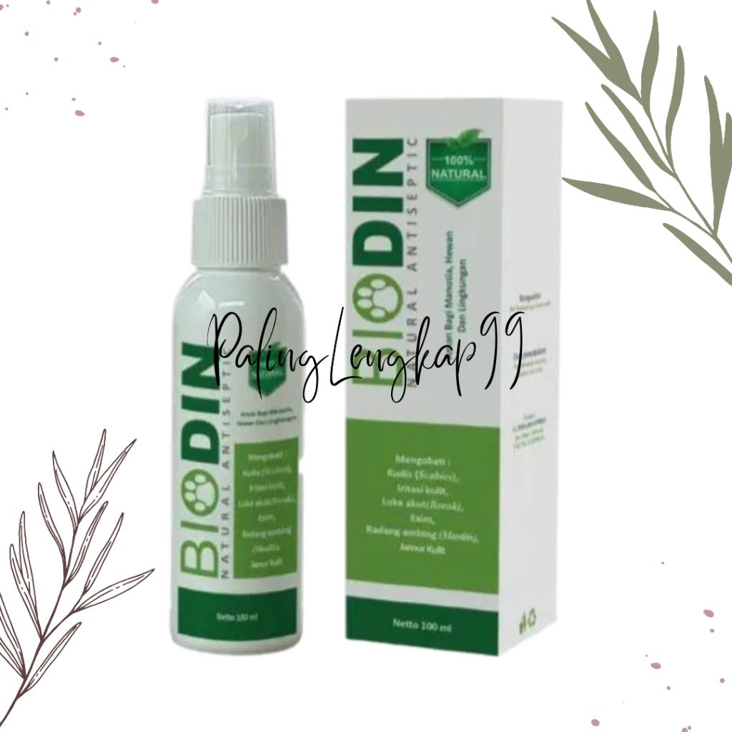 Jual BIODIN SPRAY 20ML OBAT JAMUR SCABIES KUCING ANJING demodex CAT DOG ...