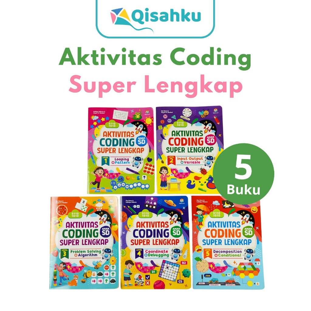 Jual Buku Aktivitas Coding Super Lengkap For Kids Activity Book Anak SD ...