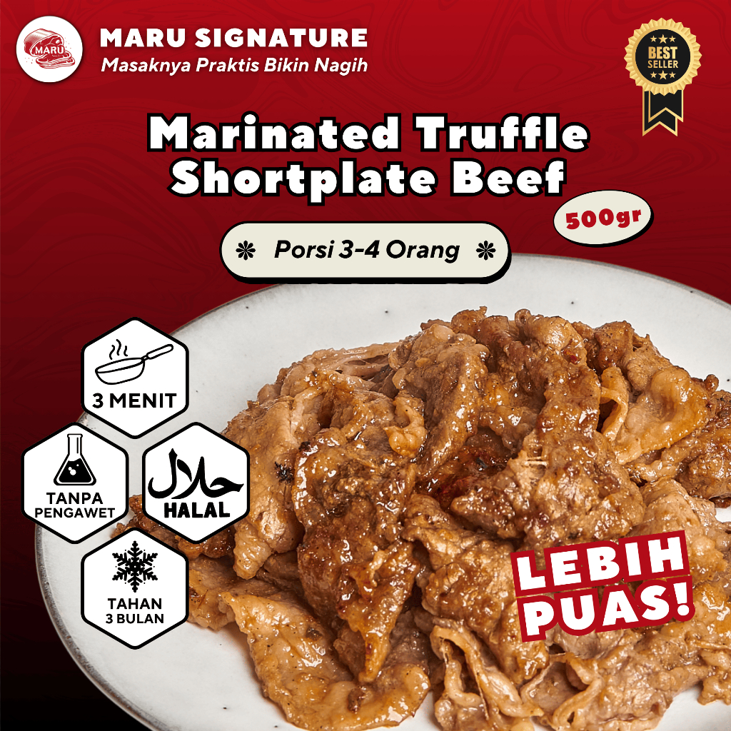 Jual MARU SIGNATURE Daging Sapi Shortplate Slice Marinasi Bumbu Truffle ...