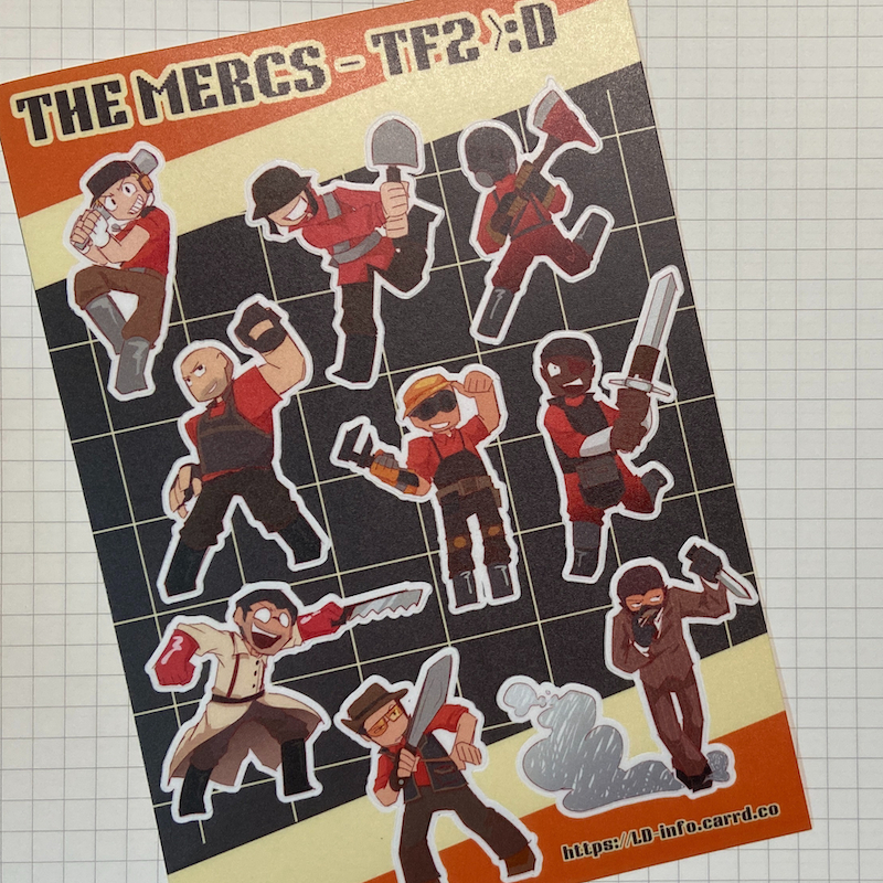 Jual Team Fortress 2 Sticker Sheet Fanart | Shopee Indonesia