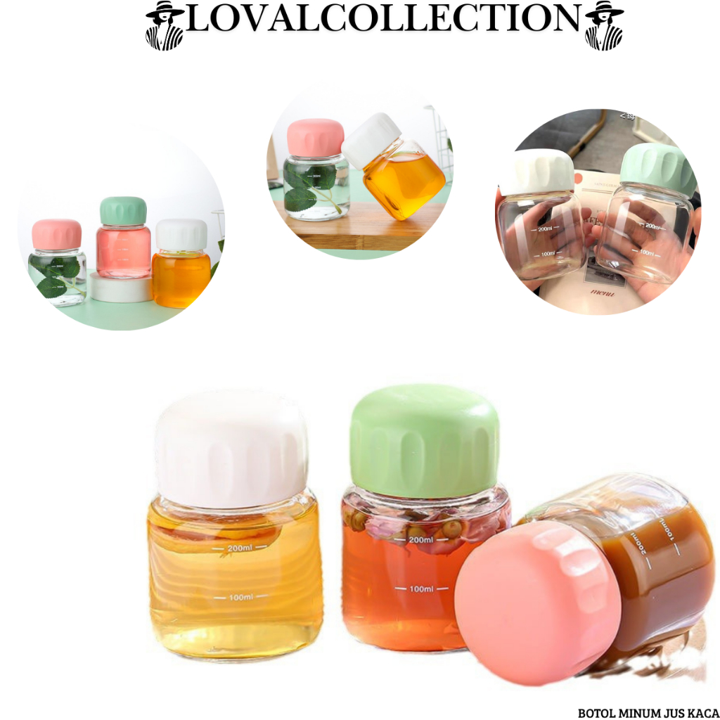 Jual LC BOTOL MINUM JUS KACA H679 BOTOL MINUM AIR MINI ANTI TUMPAH ...