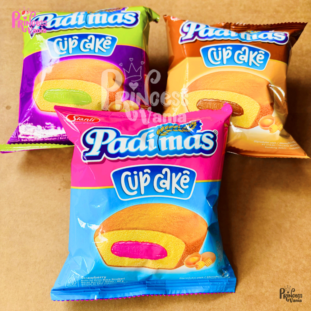 Jual PADIMAS CUPCAKE SATUAN 45GR RASA STRAWBERRY COKELAT PANDAN ...