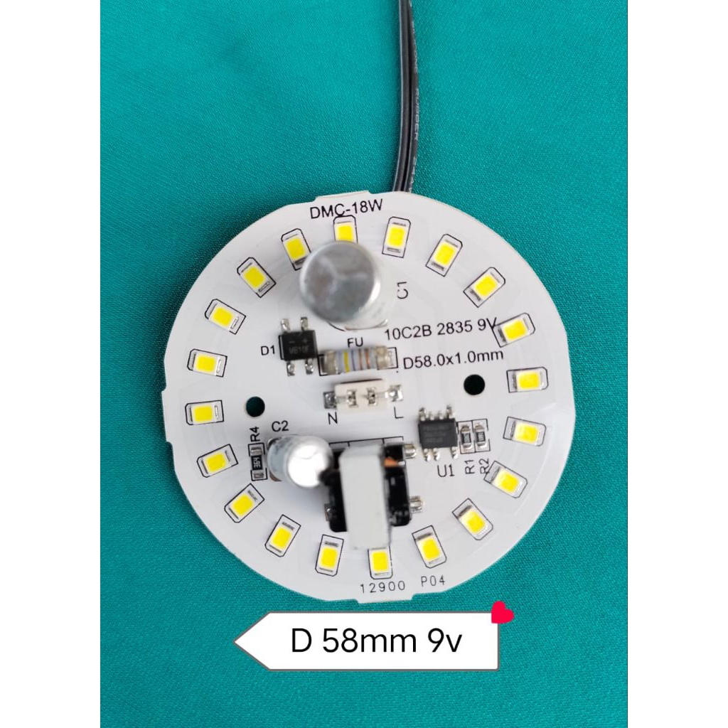 Jual pcb led ac 18w travo DMC putih terang D58MM 9v berkualitas tinggi ...
