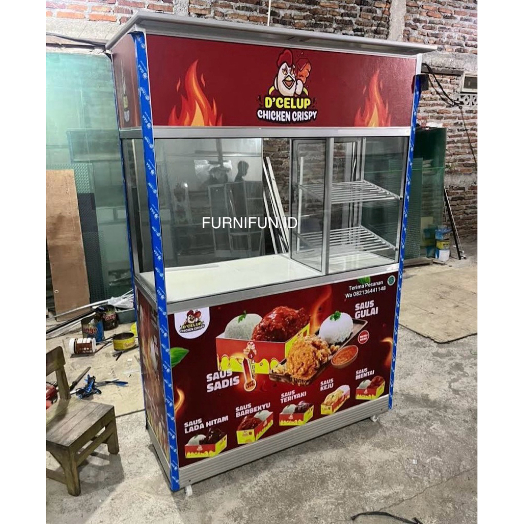 Jual Gerobak jus / booth jualan / gerobak geprek | Shopee Indonesia