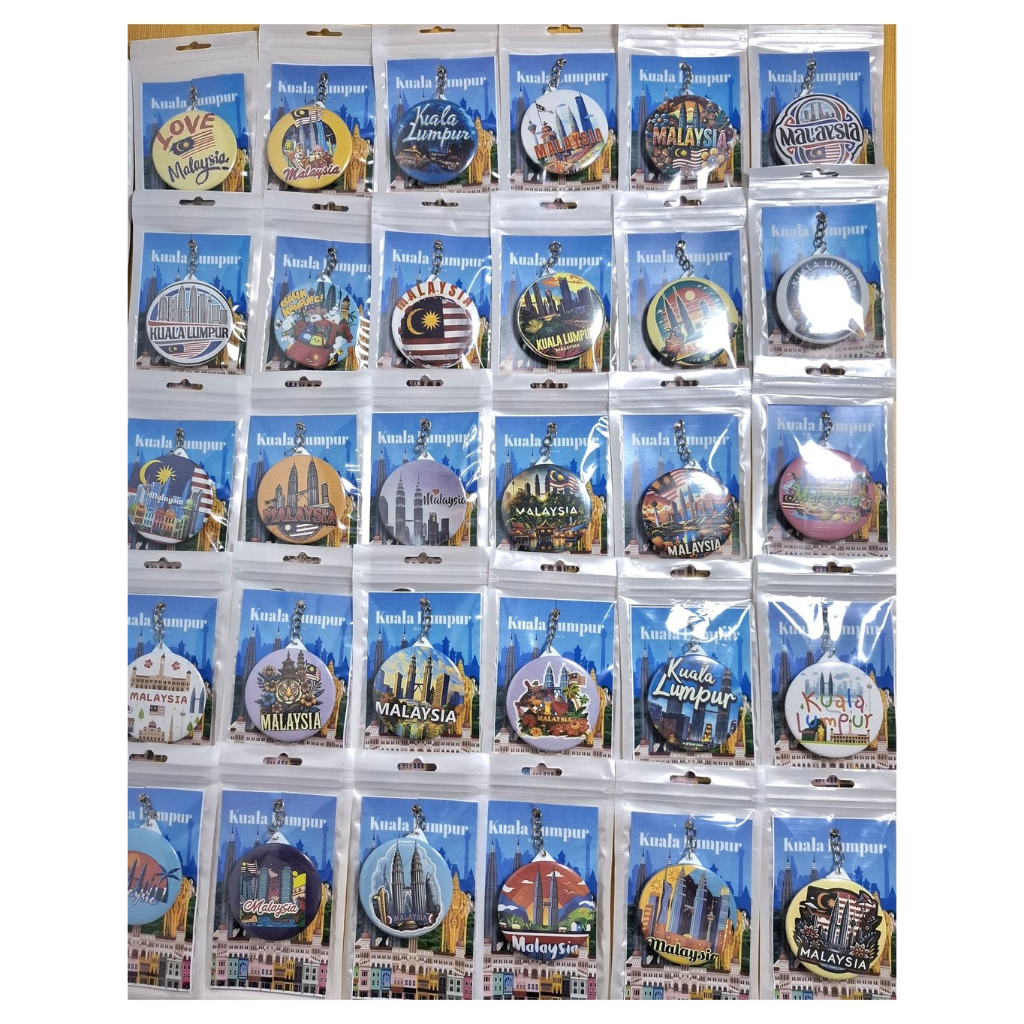 Jual Souvenir Malaysia Gantungan Kunci / Ganci dan Pin Magnet buka ...