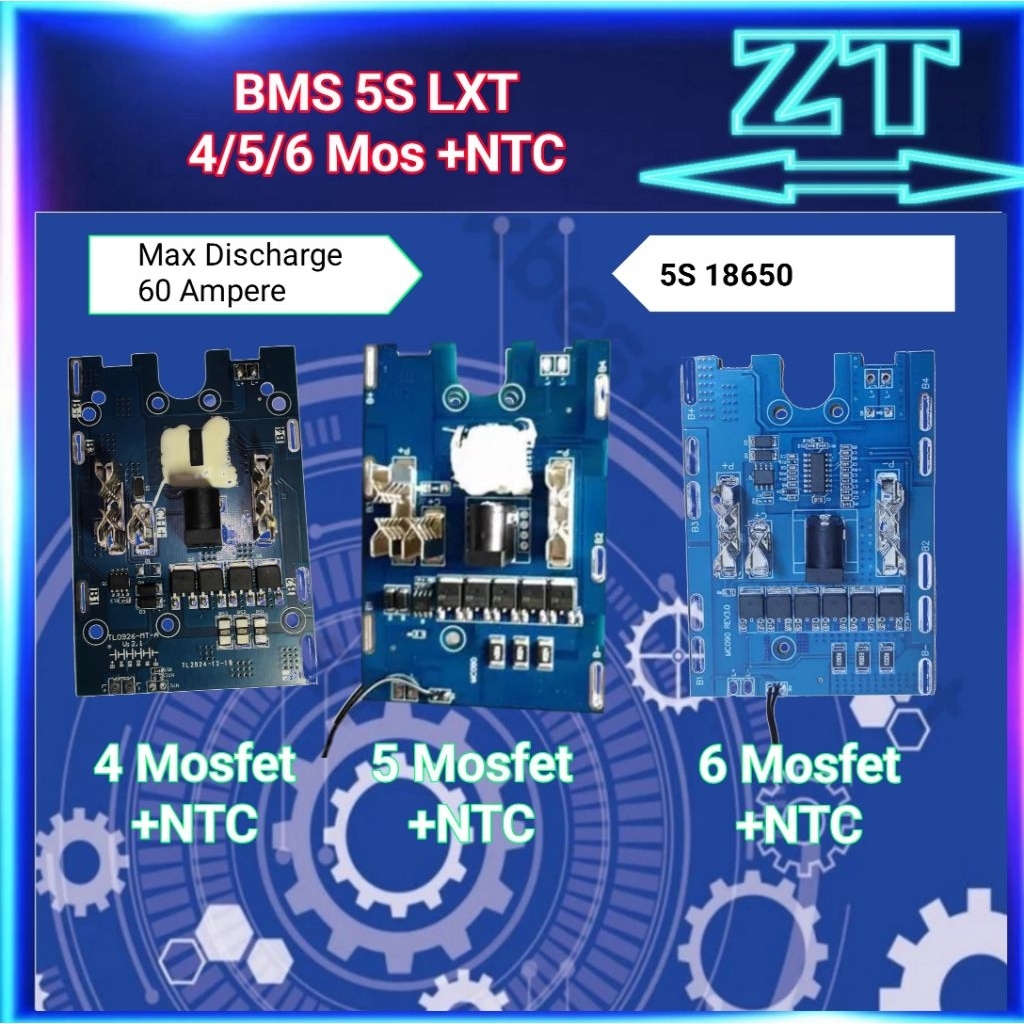 Jual BMS 5S LXT 4/5/6 MOSFET +NTC | Shopee Indonesia