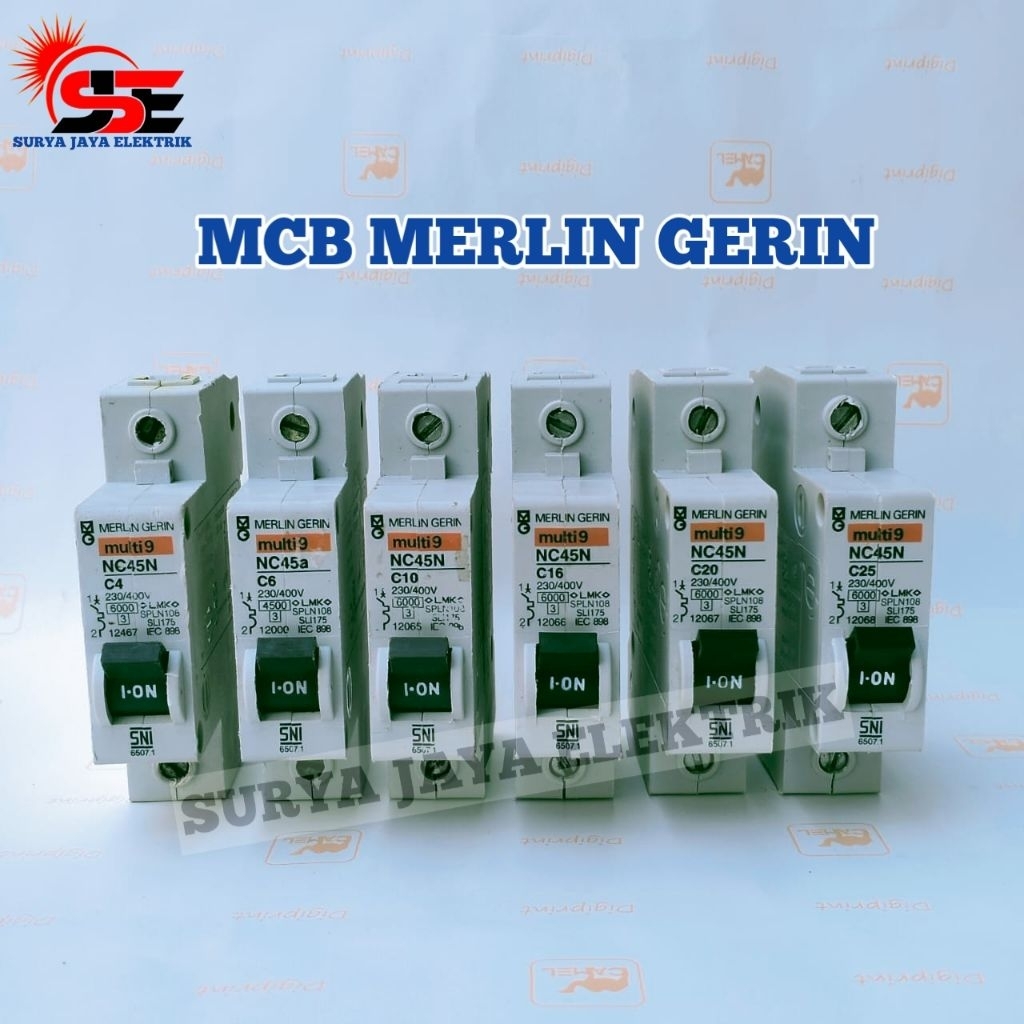 Jual MCB Merlin gerin 1phase 4A 6A 10A 16A 20A 25A 32A 40A 50A | Shopee Indonesia