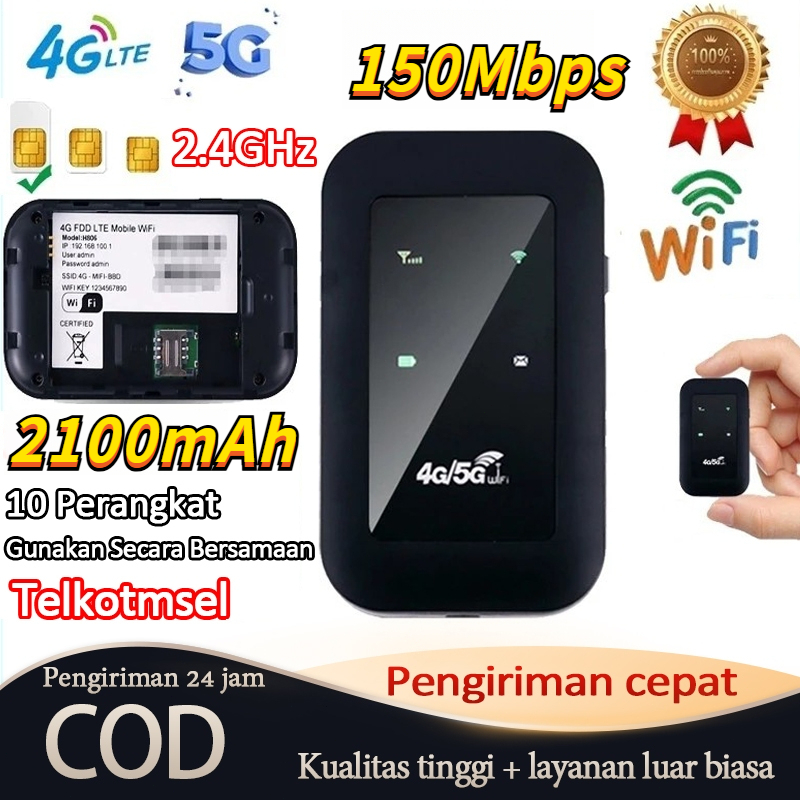 Jual Mifi All Operator 4G LTE Modem Wifi 150Mbps 2100mAh Supports 10 Devices MODEM MIFI WIFI SIM ...