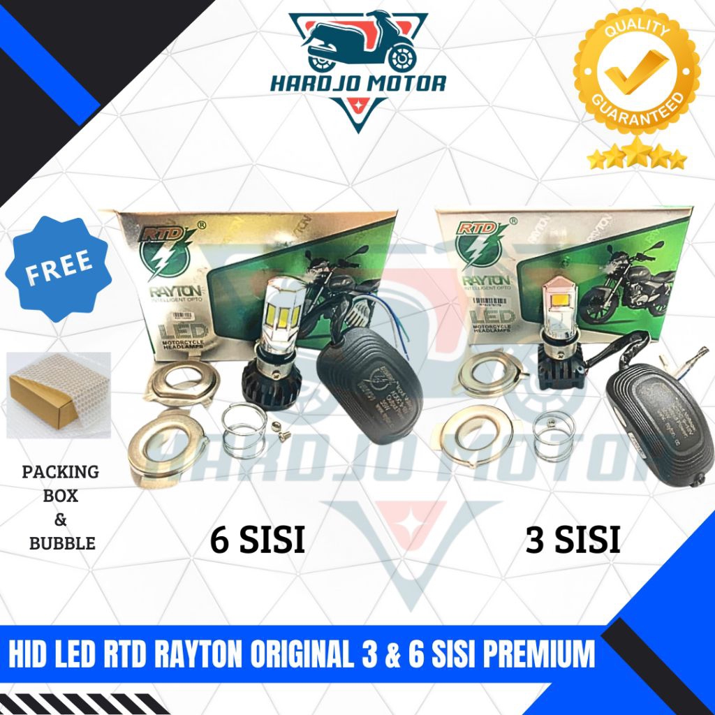 Jual HID LED RTD RAYTON ORIGINAL 3 SISI & 6 SISI PREMIUM UNIVERSAL ...