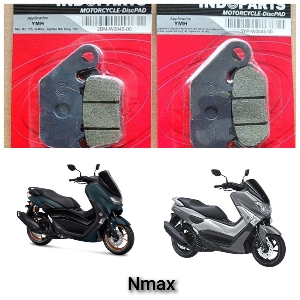 Jual Dispad kampas rem cakram depan + belakang nmax 2BM-W0045 + 5YP- W0045 ori INDOPARTS ...
