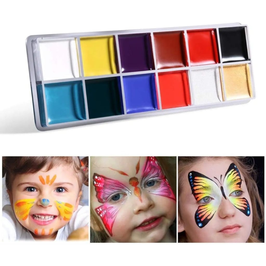 Jual Riasan Tubuh / Wajah Cat Khusus Art Makeup Face Painting 12 Warna ...